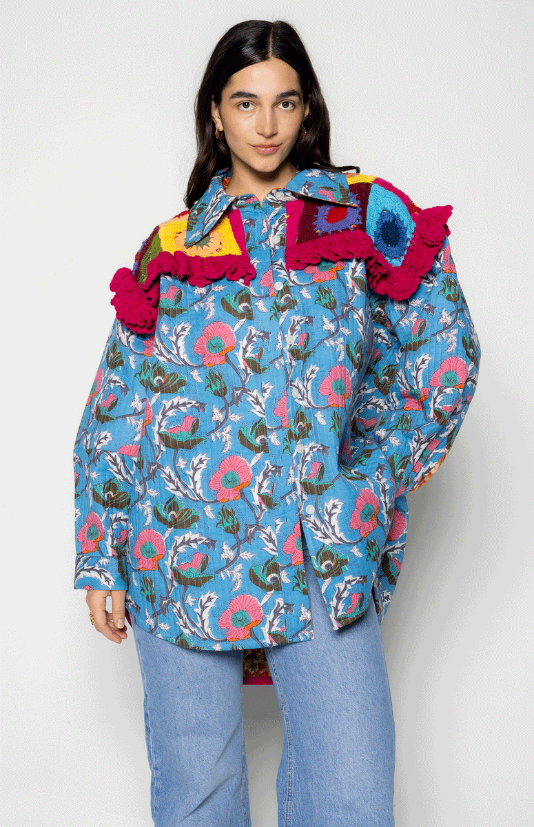 Lily Shirt Jacket Babyblue | Shop Online | Mochi ® Official Store